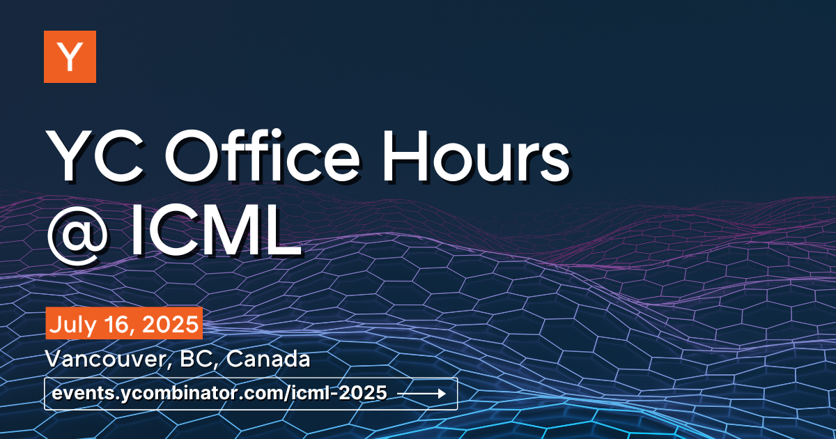 Y Combinator Office Hours at ICML | Y Combinator